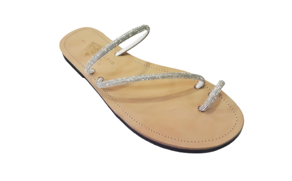 Xenocrates - Greek Handmade Strass Sandals - Ancient Greek Leather Sandals